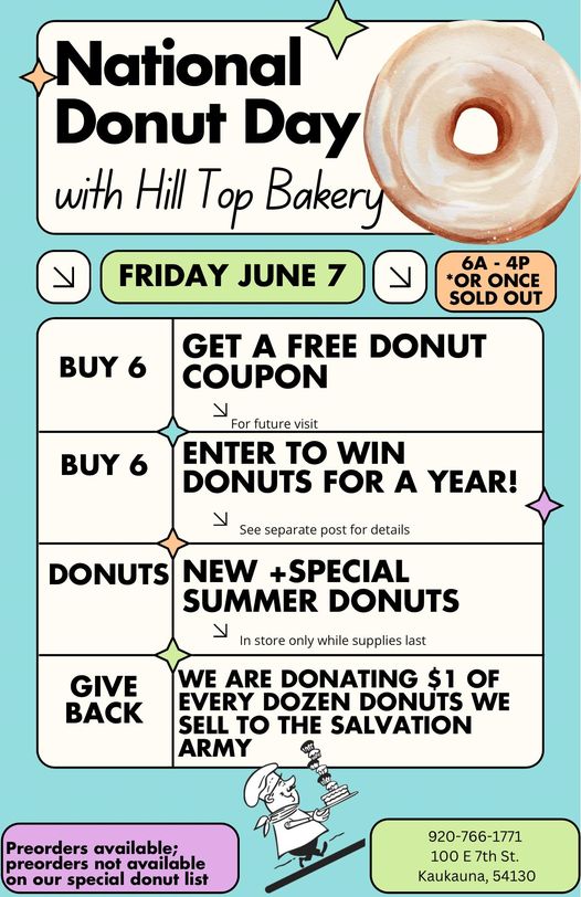 🍩 National Donut Day – Rural Northeast Wisconsin Families
