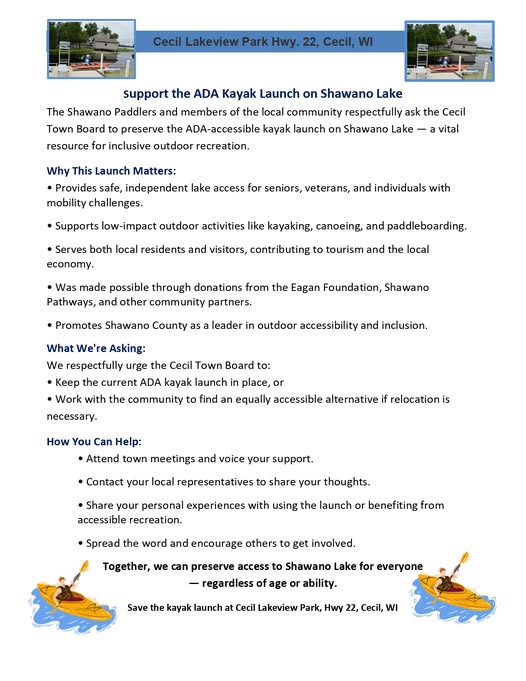 ADA Kayak Launch – Rural Northeast Wisconsin Families