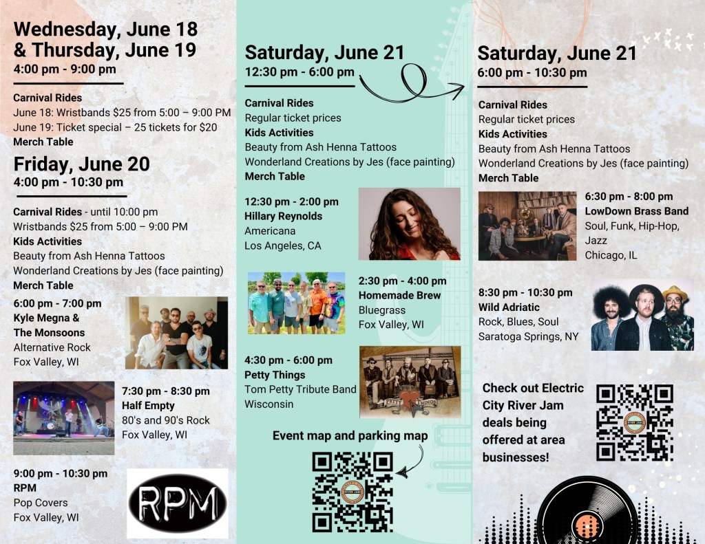 🎶🎡🎪 Electric City River Jam – Rural Northeast Wisconsin Families